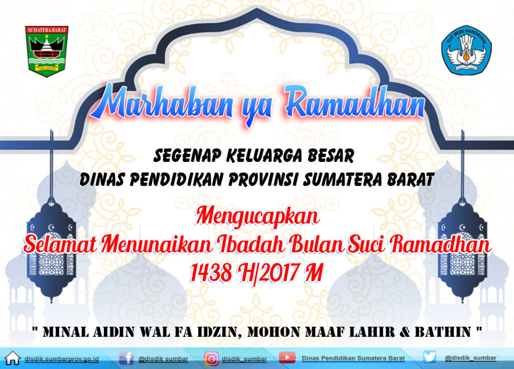 Marhaban ya Ramadhan – Dinas Pendidikan Sumatera Barat